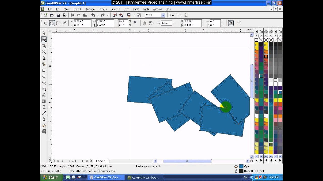 CorelDraw Tutorial Free Transform Tool - YouTube