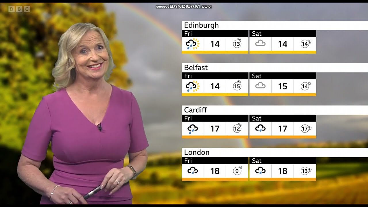 (HD) Carol Kirkwood BBC Weather September 27th 2022 - YouTube