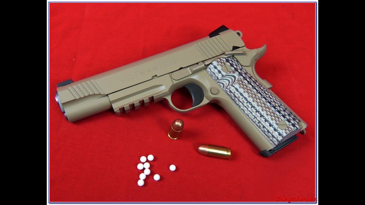 Airsoft - Tokyo Marui M45A1 shooting tests - YouTube