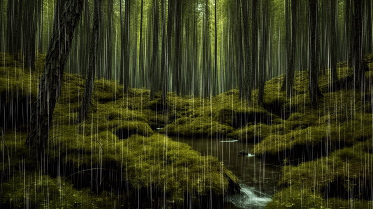 Rain sounds forest river - Your peacefull sound - Sleep sounds rain no ...