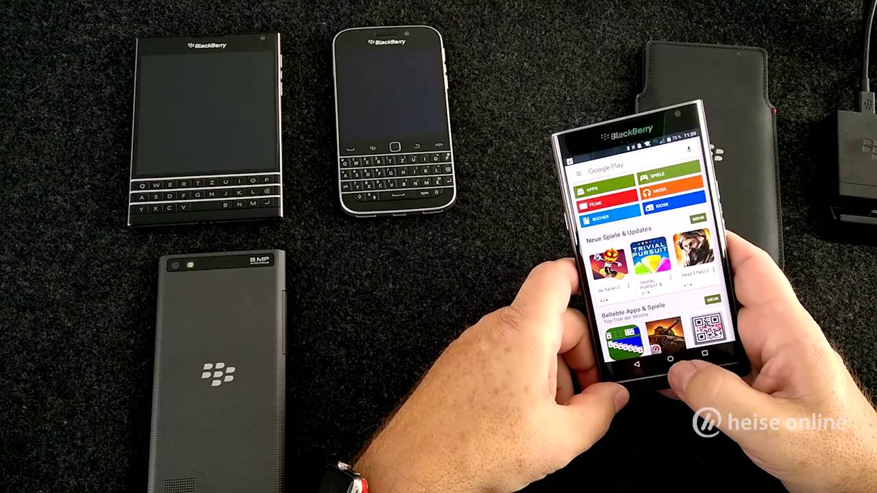 Hands-on: BlackBerry Priv mit Android - YouTube