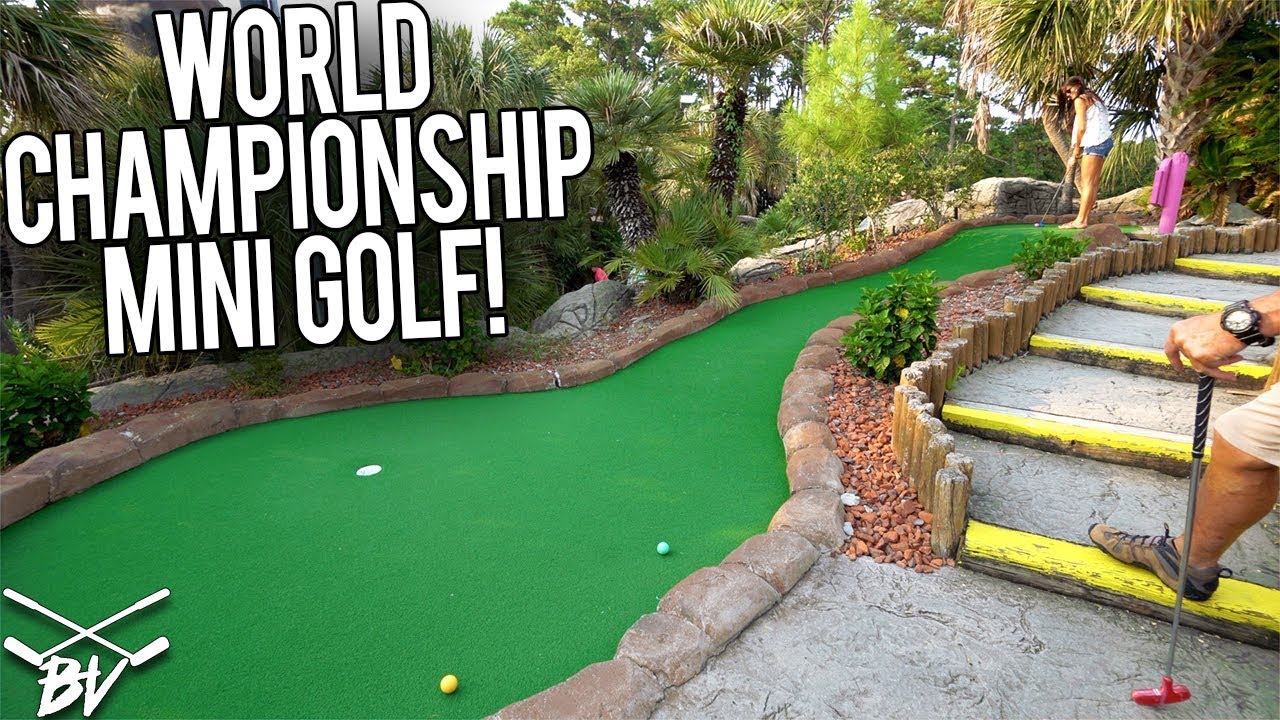 LUCKY HOLES IN ONE AT A WORLD CHAMPIONSHIP MINI GOLF COURSE! - YouTube