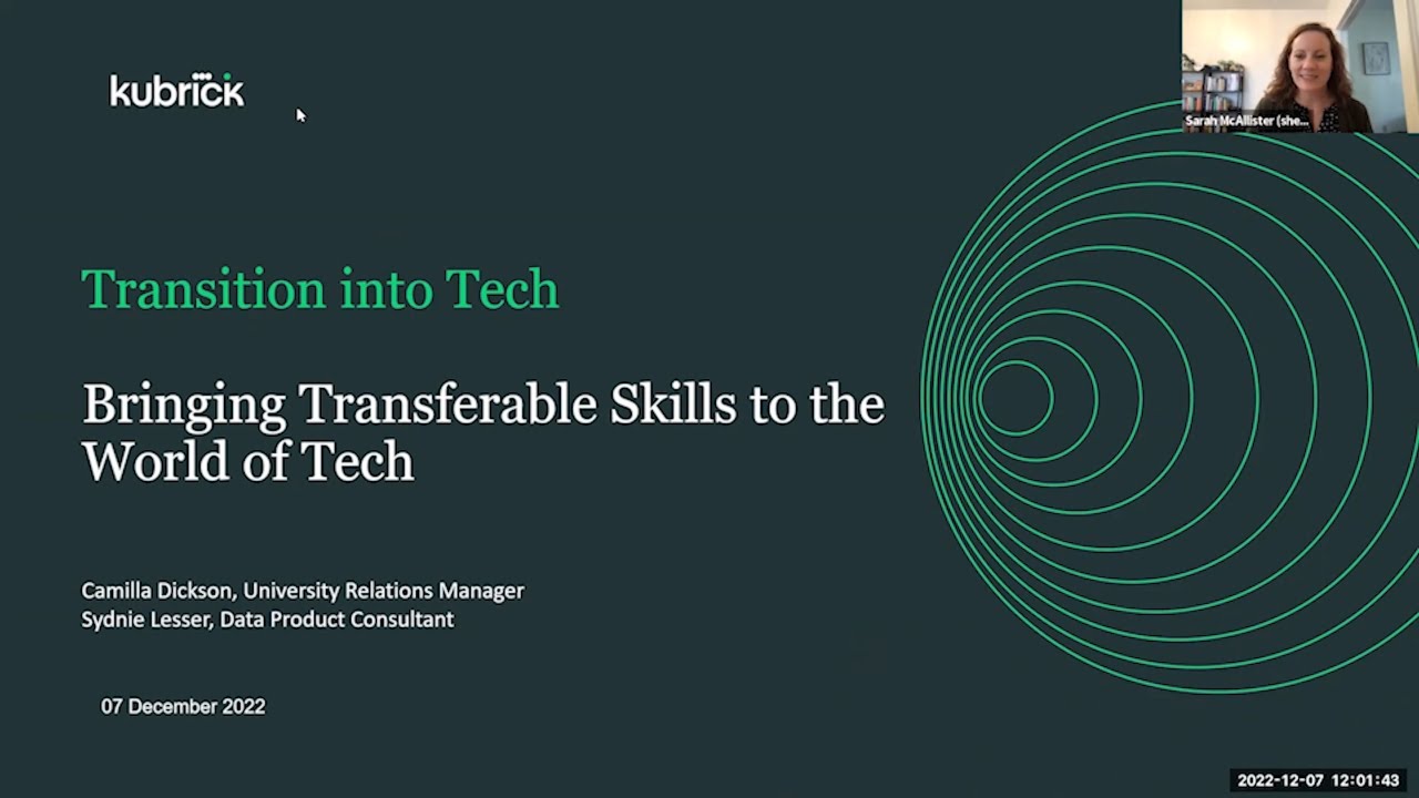 Transition into Tech - Bringing Transferable Skills to the World of ...