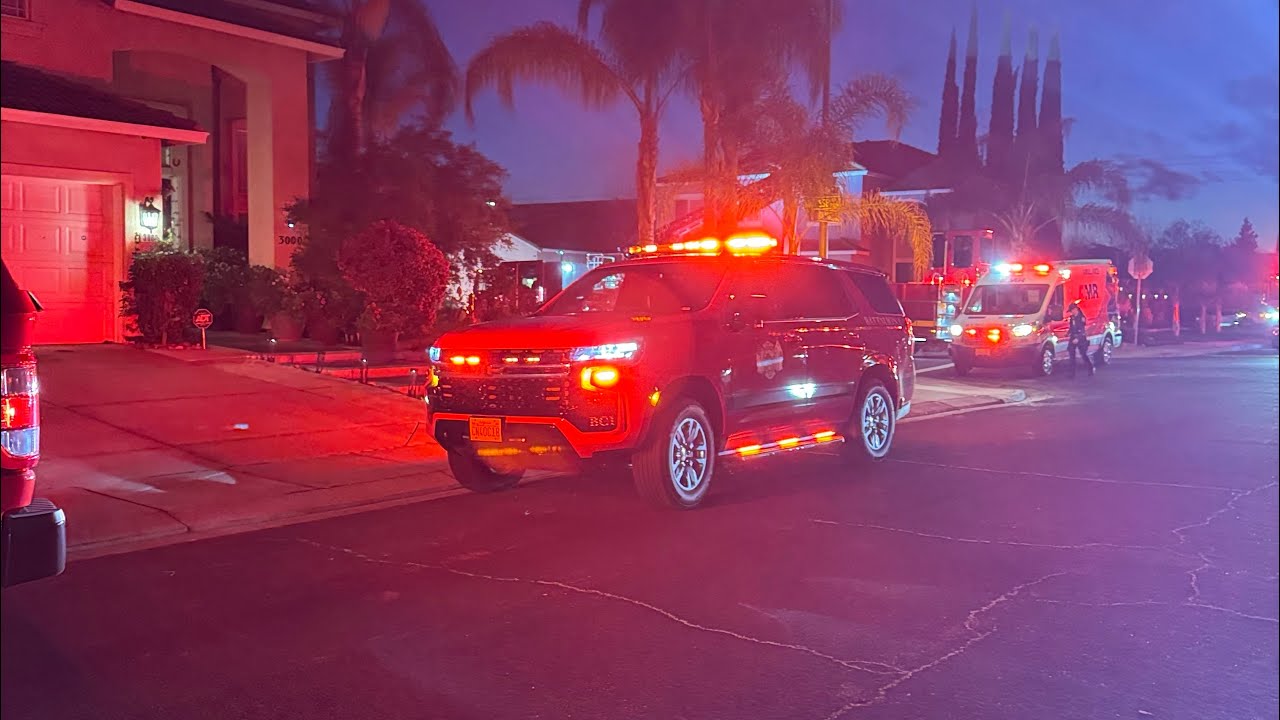 *New Units* Modesto Fire Dept. Responding and Operating on a working ...