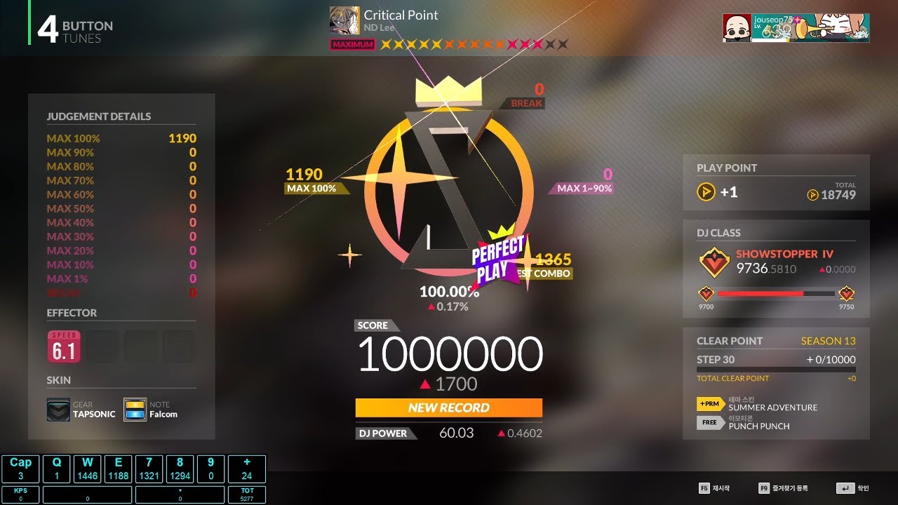 DJMAX | Critical Point 4B MX 13 PERFECT PLAY - YouTube