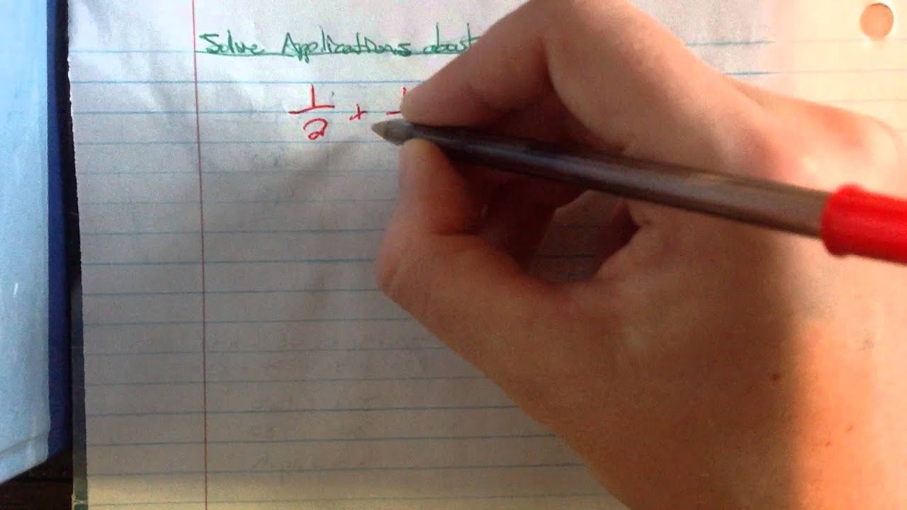 Solve Applications about Work Rates - YouTube