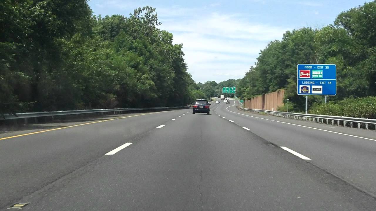 Middlesex Freeway (Interstate 287 Exits 33 to 39) northbound - YouTube