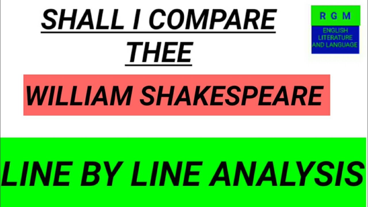 Sonnet no. 18 বাংলায় Shall I compare thee to a summer's day by William ...