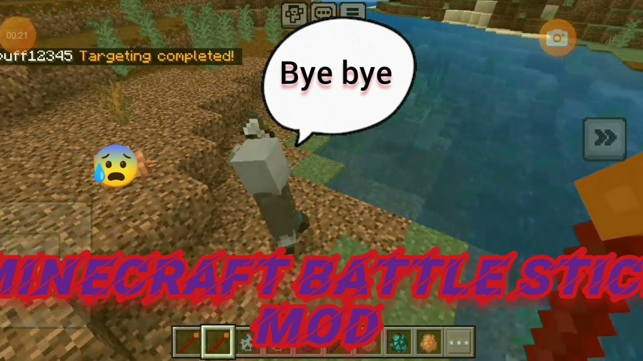 minecraft battle stick mod for mcpe - YouTube