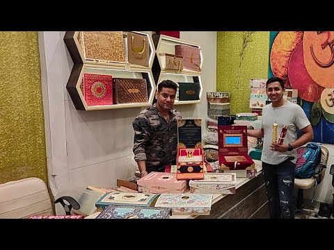 ₹8 से शुरू! Wedding cards Wholesale Market | Farmaan, Scroller, Box Card, Envelope Card, Video Box