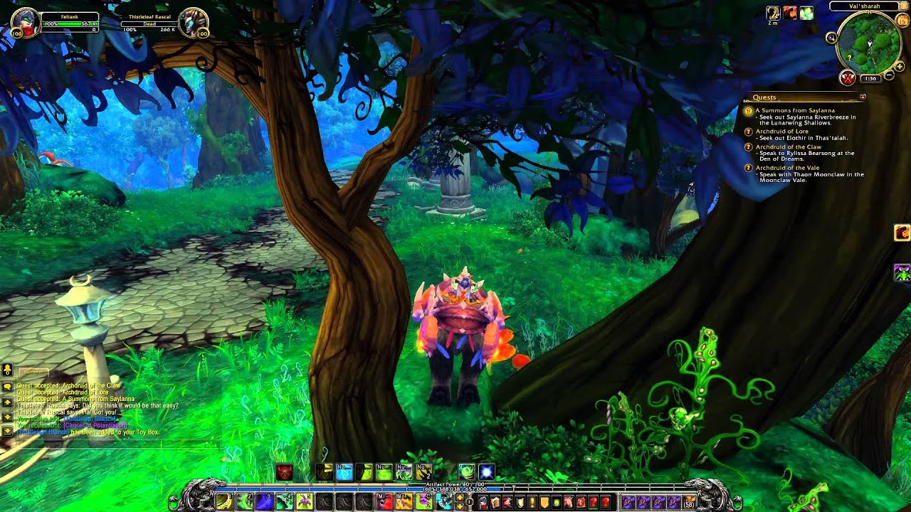 WoW: Legion Demon Hunter Vengeance Val'Sharah Questing Pt. 1 - YouTube