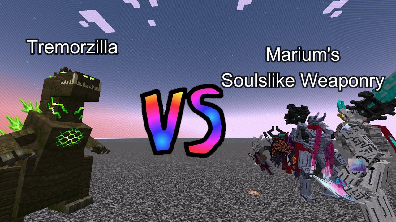 Tremorzilla vs Marium's Soulslike Weaponry | Minecraft Mob Battle - YouTube