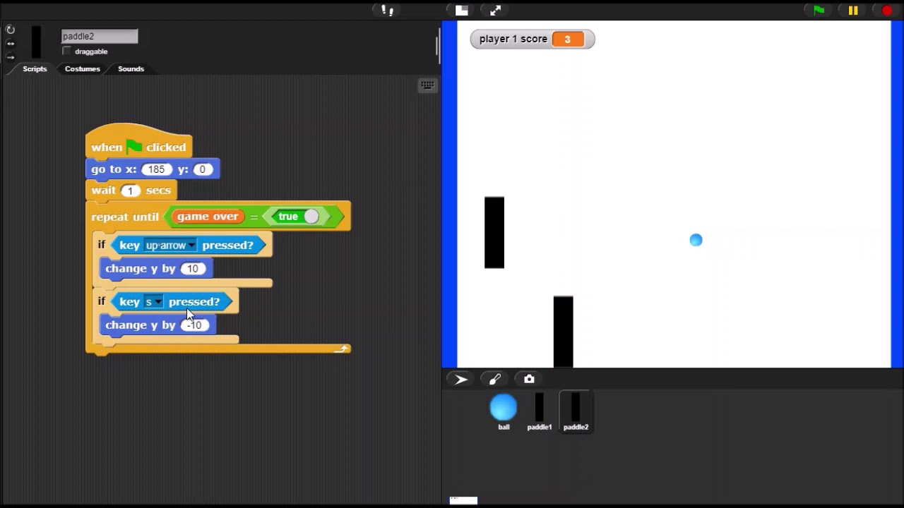 Paddle sprites Snap! - YouTube