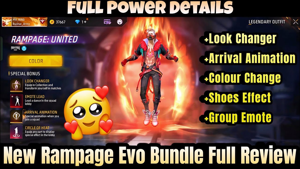 Rampage Evo Bundle Full Review | FF New Evo Bundle Full Review | Free ...