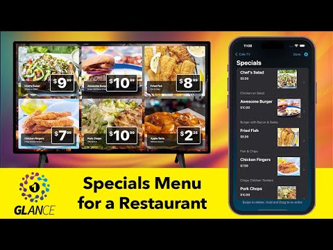 1Glance.App Building a Specials Menu for a Restaurant - YouTube