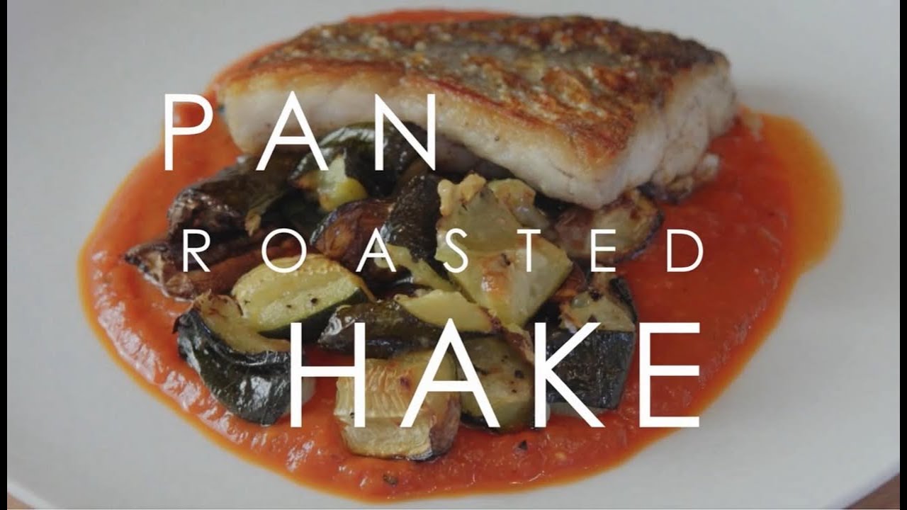 Pan fried fish - HAKE with tomato & red pepper sauce. - YouTube