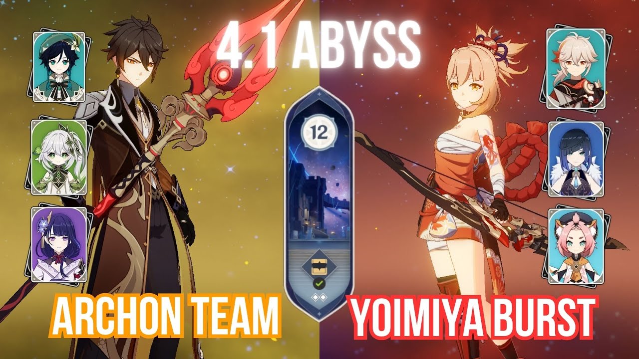 ARCHON TEAM and BURST YOIMIYA | Genshin Impact Abyss 4.1 - YouTube