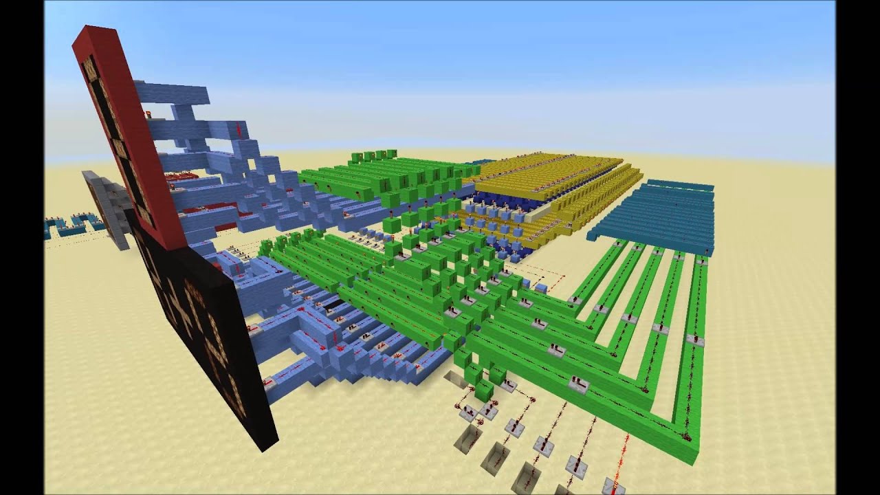 Redstone calculator - simple - YouTube