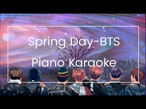 Spring Day Piano Karaoke With Lyrics Eng/Kor/Romanized