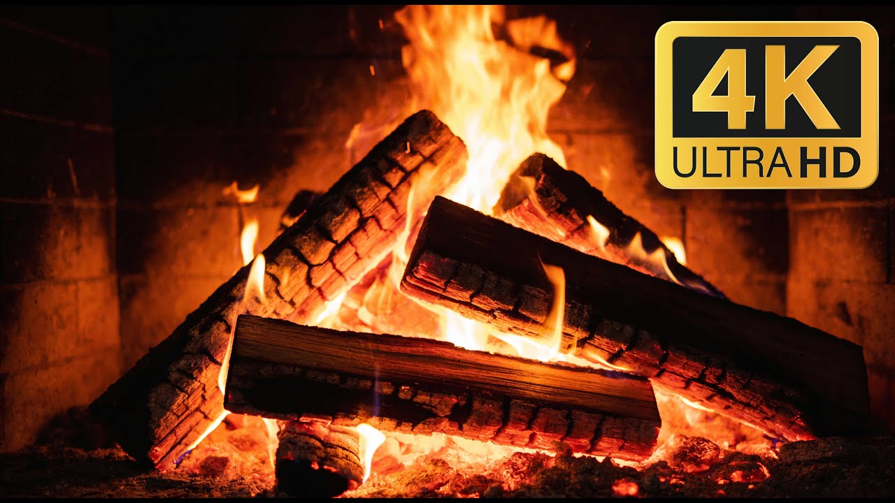 🔥 Live 12H Fireplace 4K | Cozy Crackling Fire Sounds for Relax, Sleep ...
