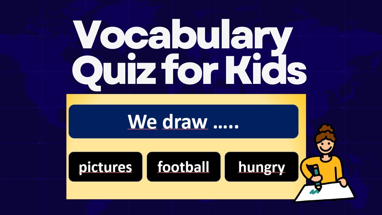 Vocabulary Worksheet Quiz for Kids - YouTube