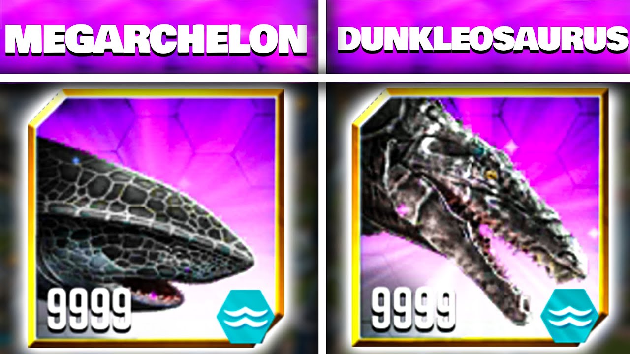 MEGARCHELON LEVEL 999 vs DUNKLEOSAURUS LEVEL 999 | Jurassic World: The ...