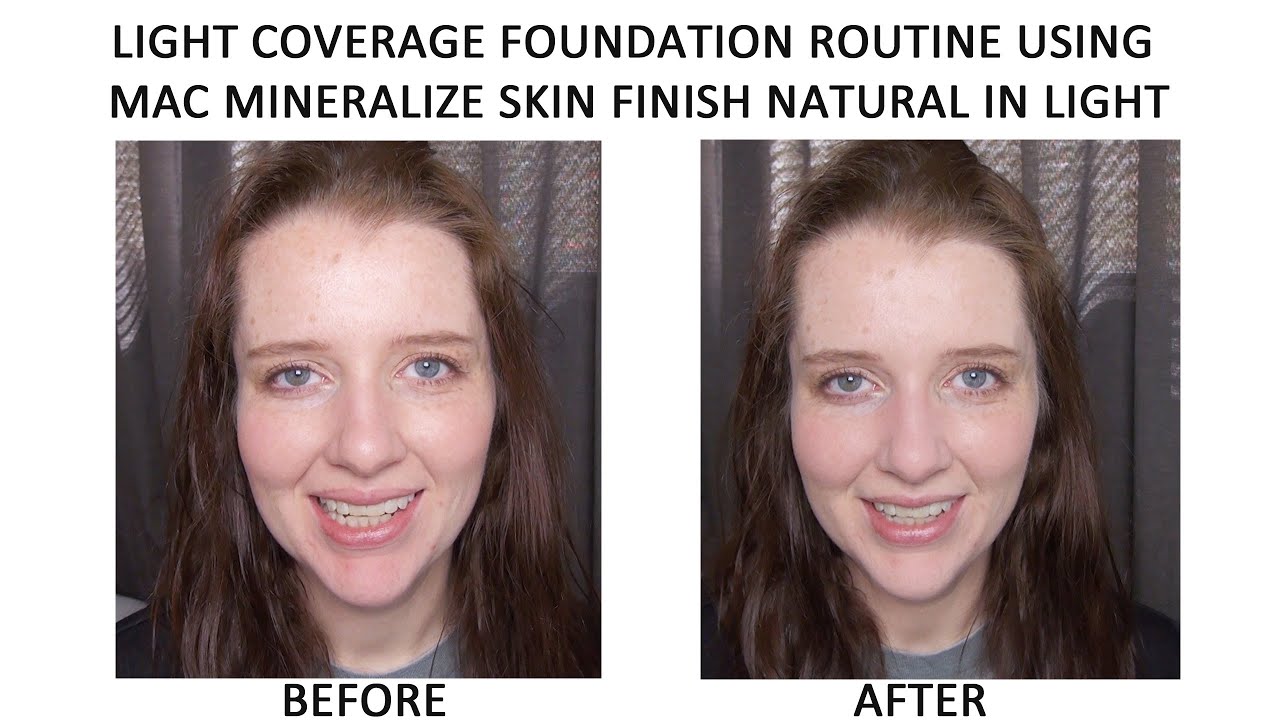 Light Coverage Foundation Routine Using MAC Mineralize Skin Finish ...