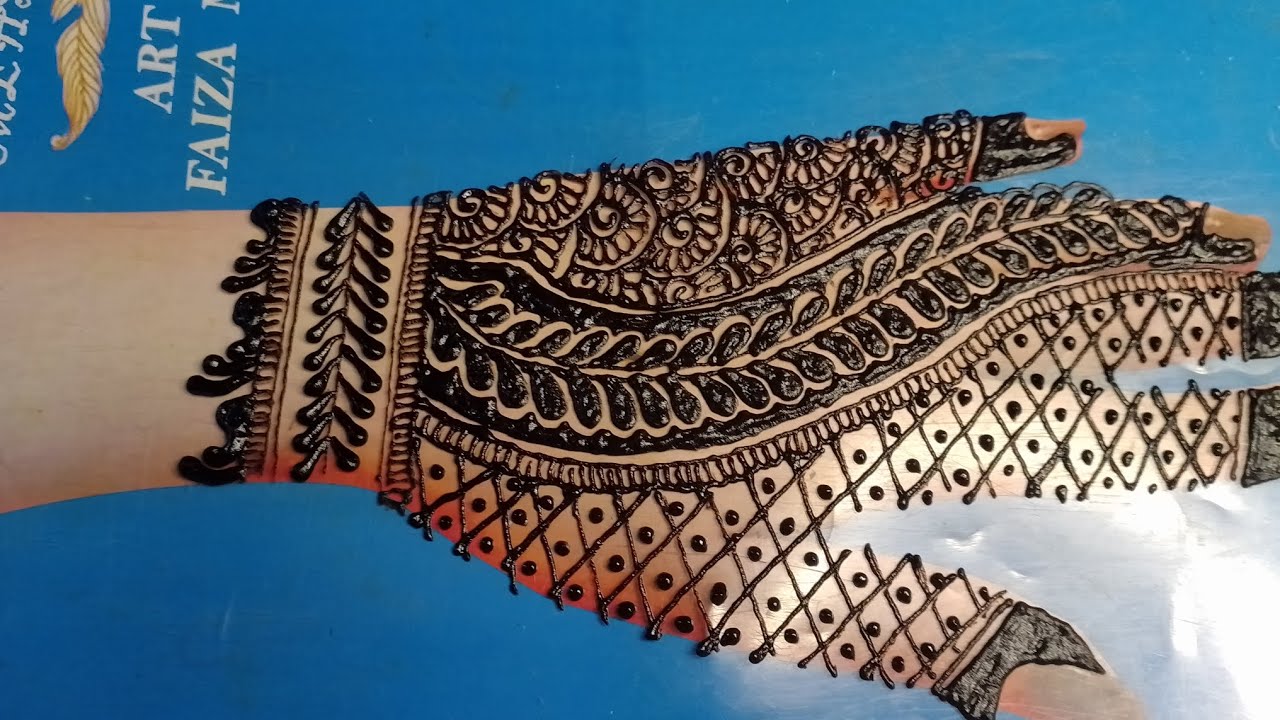 new easy full hand heavy Mehandi design | Mehandi art by faiza Malik # ...