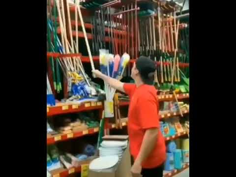 Broom on fire - YouTube