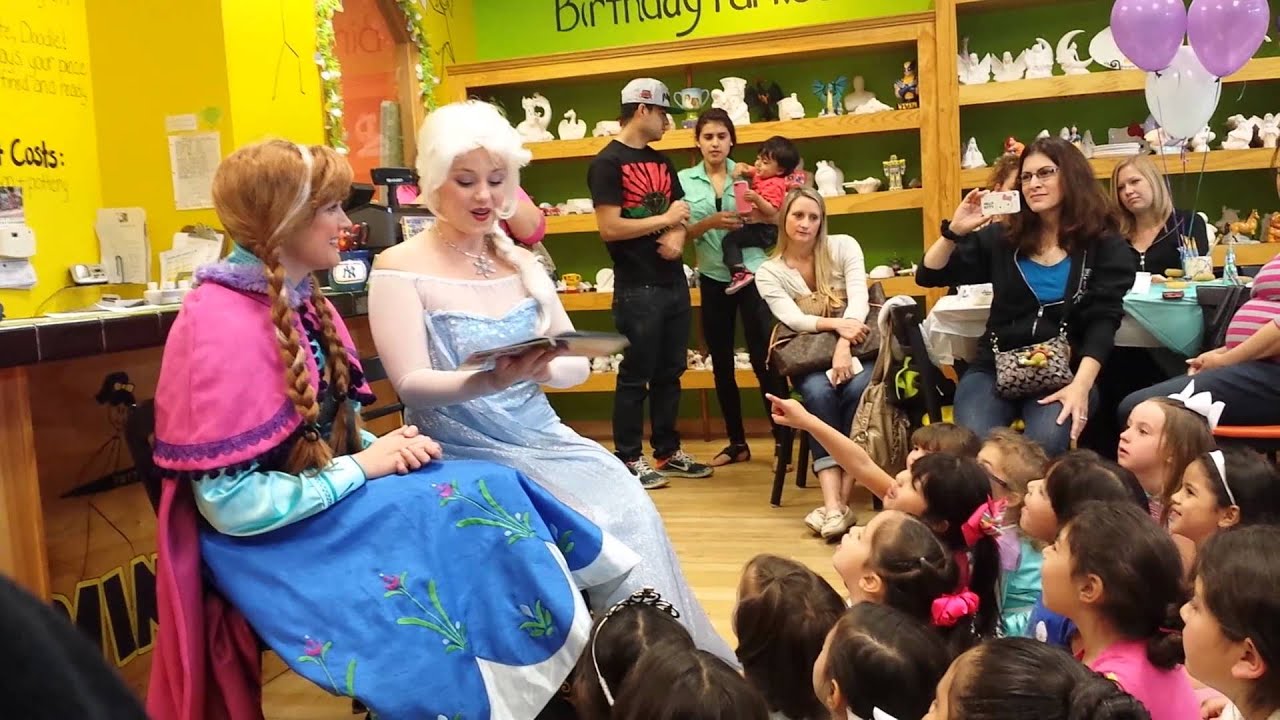 Jasmine at FROZEN story time with Elsa - YouTube
