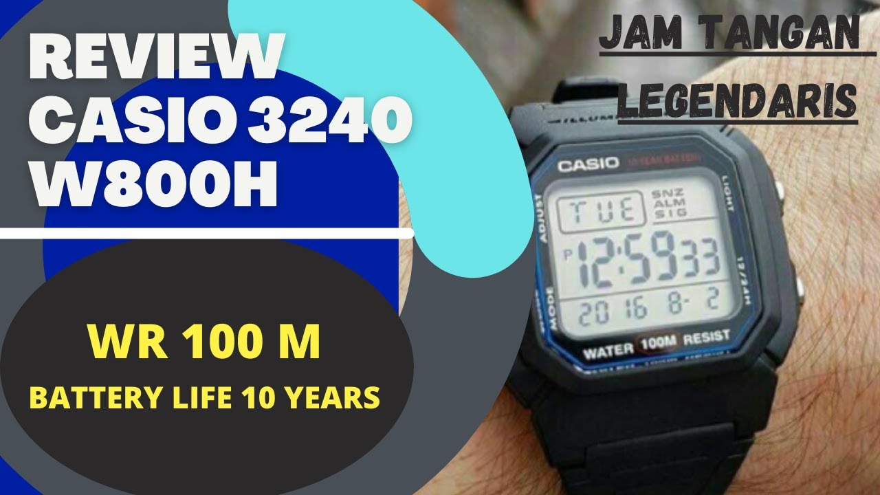 Review Jam Tangan Casio 3240 W800H - YouTube