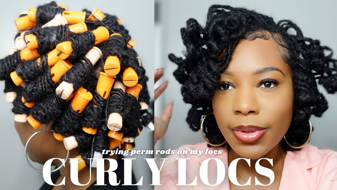 Perm Rods On Locs | Curly Locs | Loc Styles For Women - YouTube