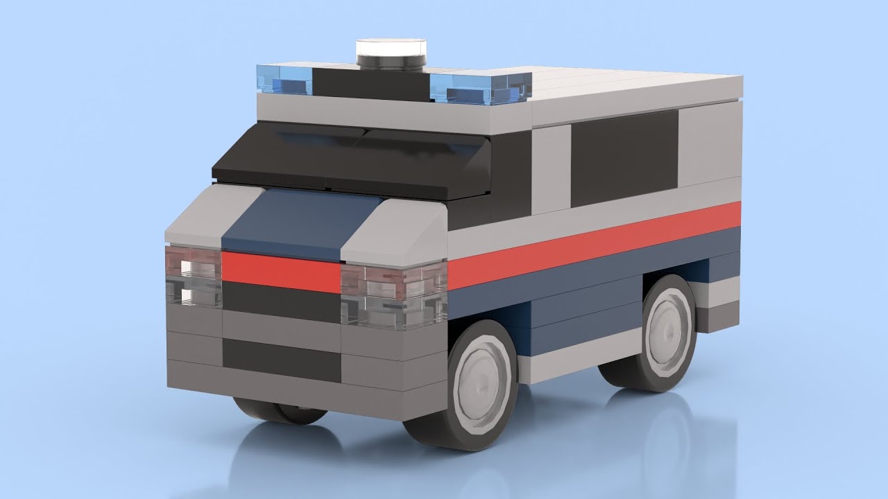 LEGO Microscale Austrian Police Van 🚨🧱 Mini Chase Unit on Duty 🚓💥 #lego ...