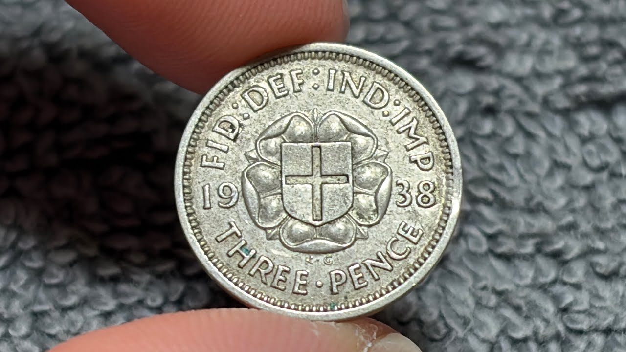 1938 United Kingdom 3 Pence 3d Predecimal Silver Coin • Values, Info ...