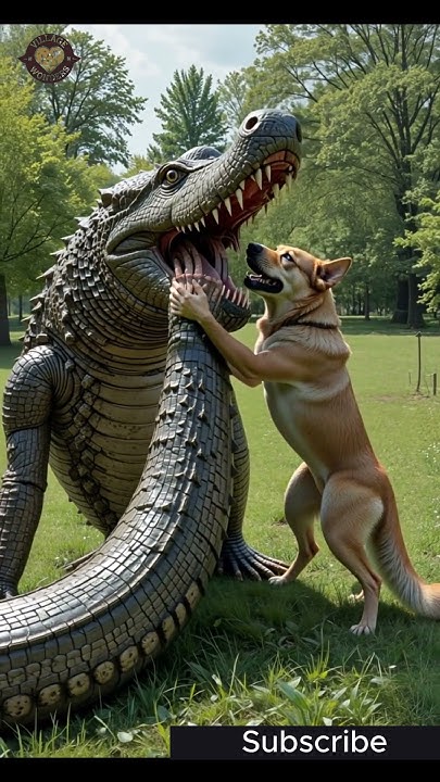 Dog vs. Giant Reptile: Unreal Jungle Showdown!#shorts #short #dog # ...