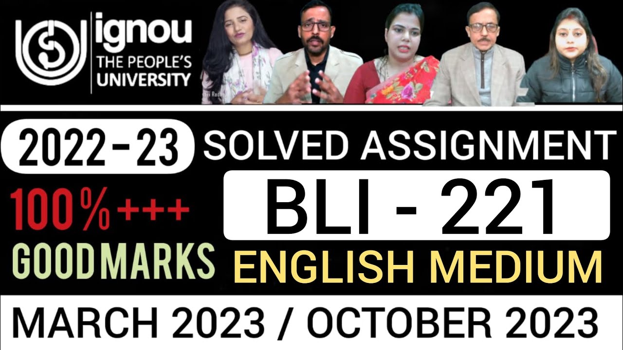 ignou blis solved assignment 2022-23 | bli 221 solved assignment 2022 ...