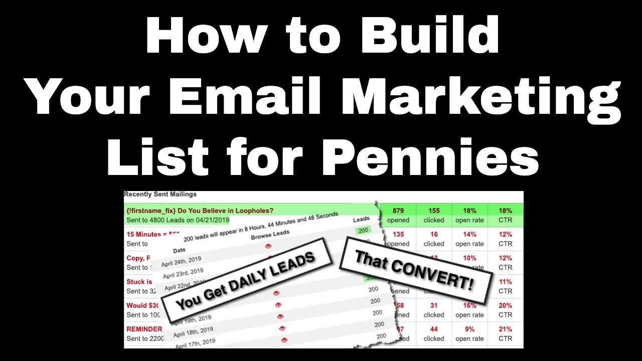 How to Build an Email List Using Automated Email List Builders - YouTube