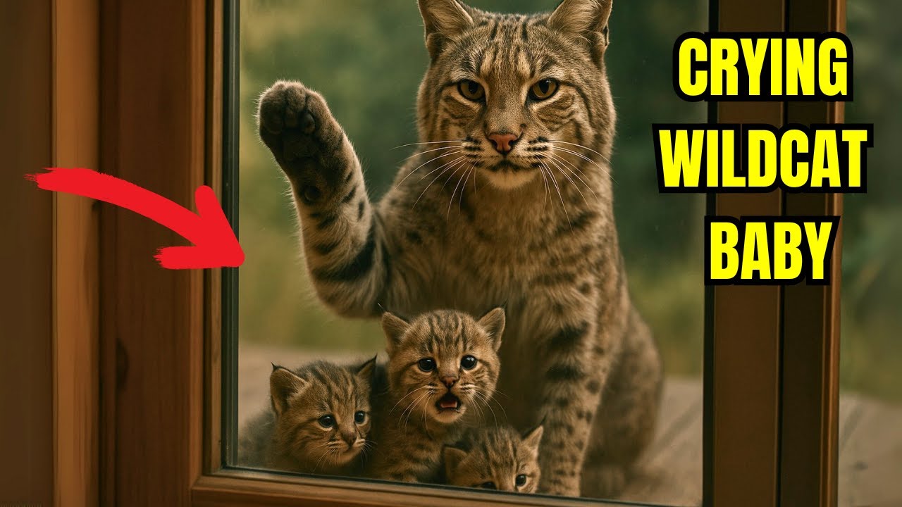 I gave one meal a day to a bobcat—then wildcat cubs came CRYING at my ...
