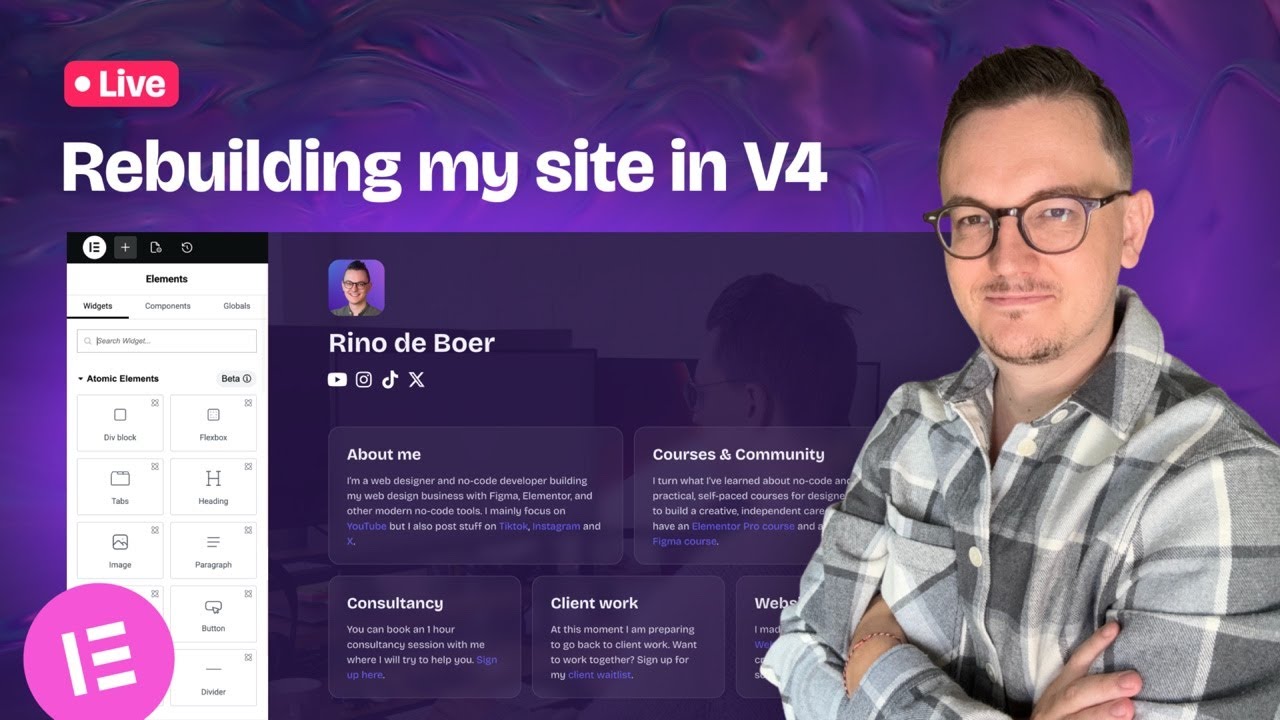 Elementor V4 is production-ready… so I’m rebuilding my site LIVE (will ...