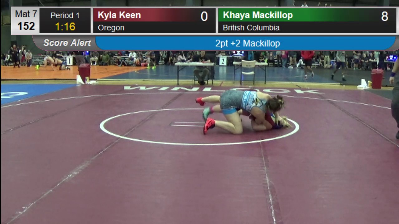 533 Junior Women 152 164 Mat 7 Kyla Keen Oregon Khaya Mackillop British ...