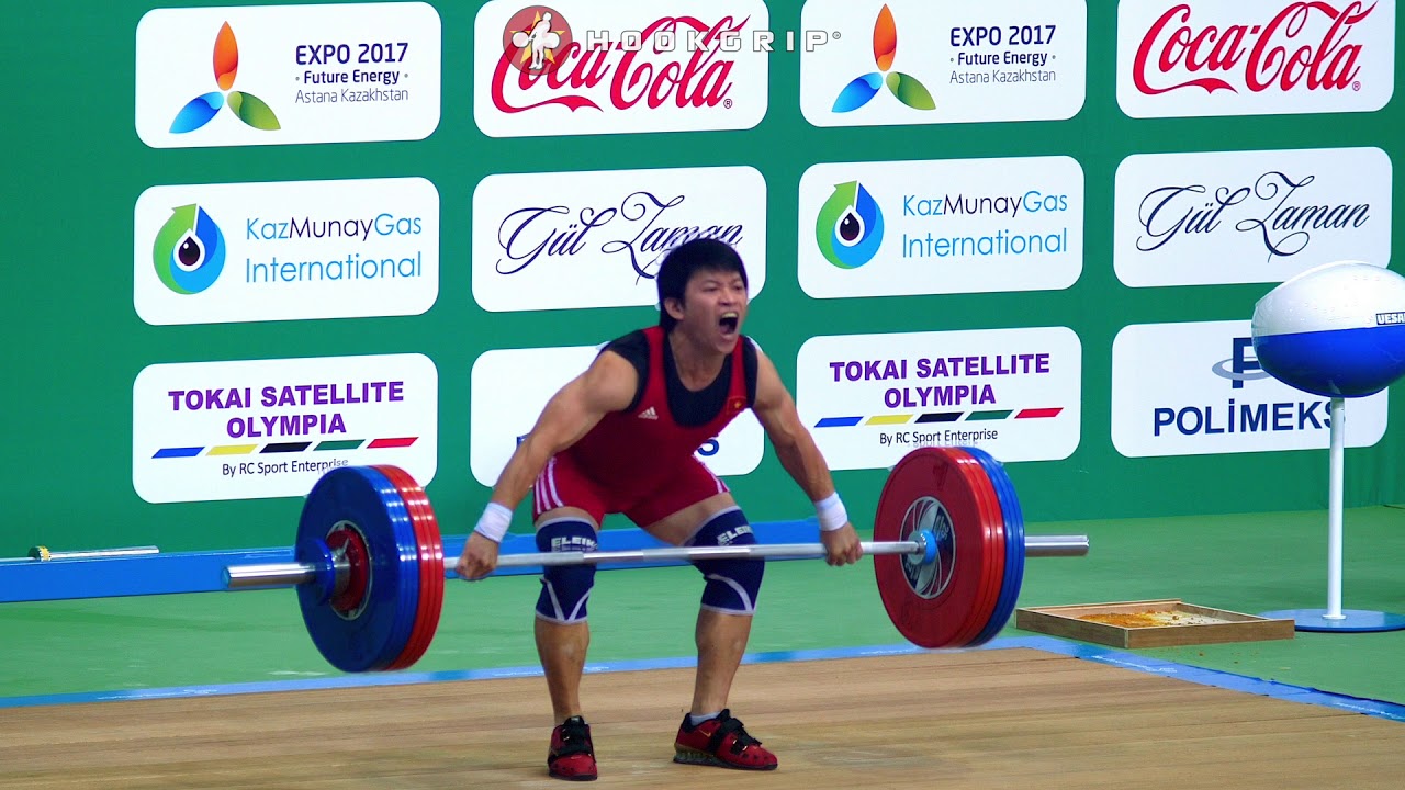 Tran Le Quoc Toan (56) - 124kg Snatch @ 2017 Asian Championships - YouTube
