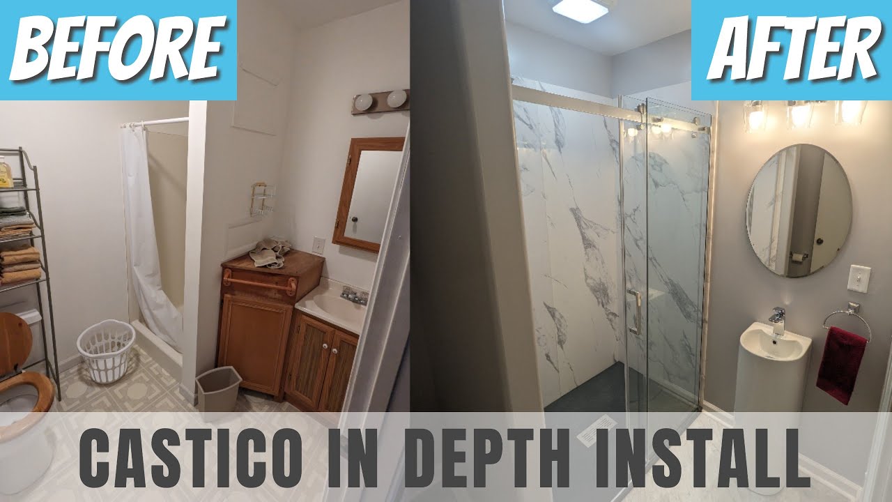 Castico Composite Stone Shower Kit - STEP BY STEP INSTALLATION! - YouTube