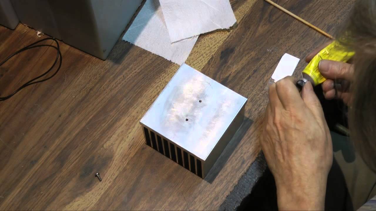 Installing LED COB on passive heatsink - YouTube