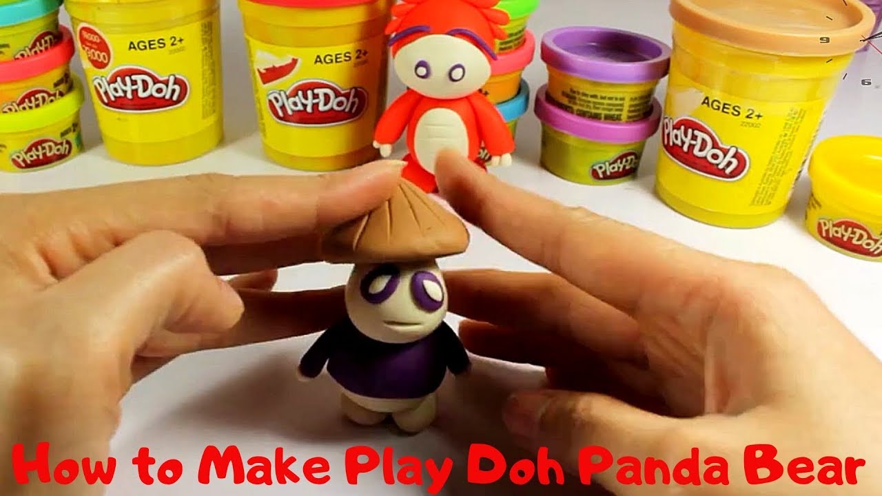 How to Make Play Doh Panda Bear Toy. How to Make Panda From Play-Doh ...