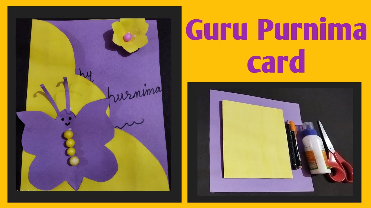 How to make Guru Purnima Card || Greeting card for Guru purnima ...