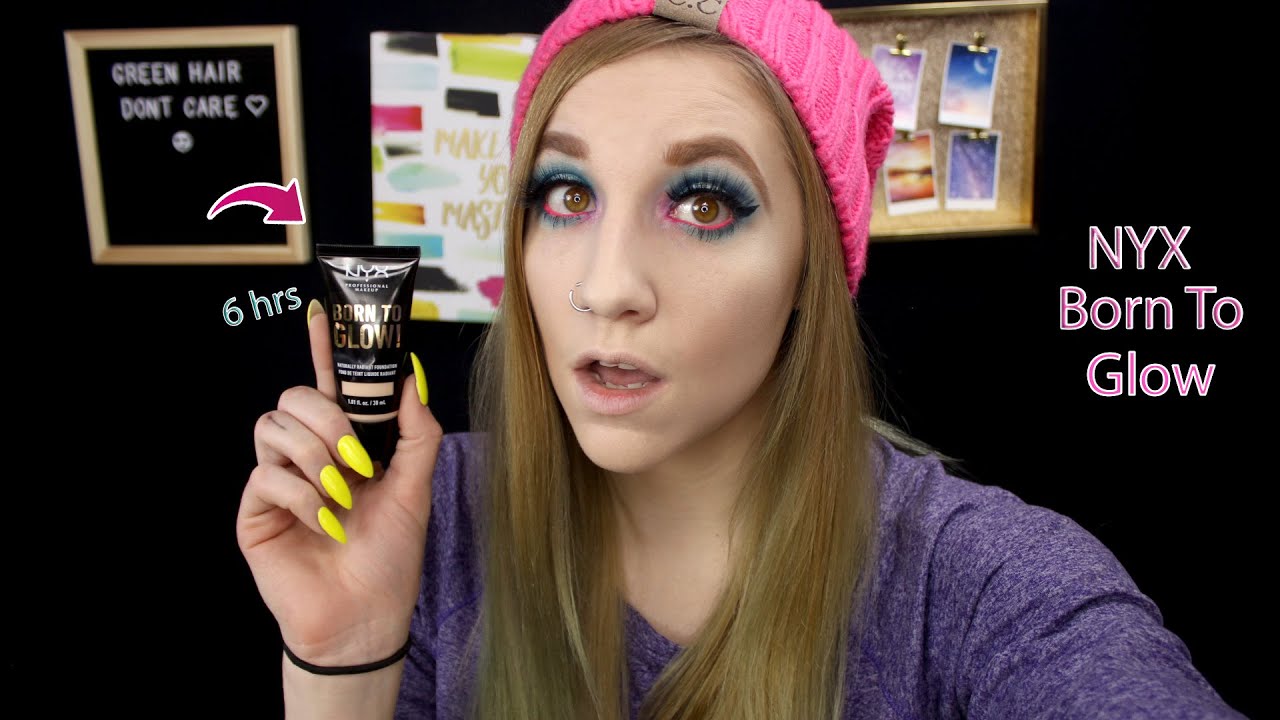NYX Born To Glow Foundation Wear Test | 6 hrs I'm SHOCKED - YouTube