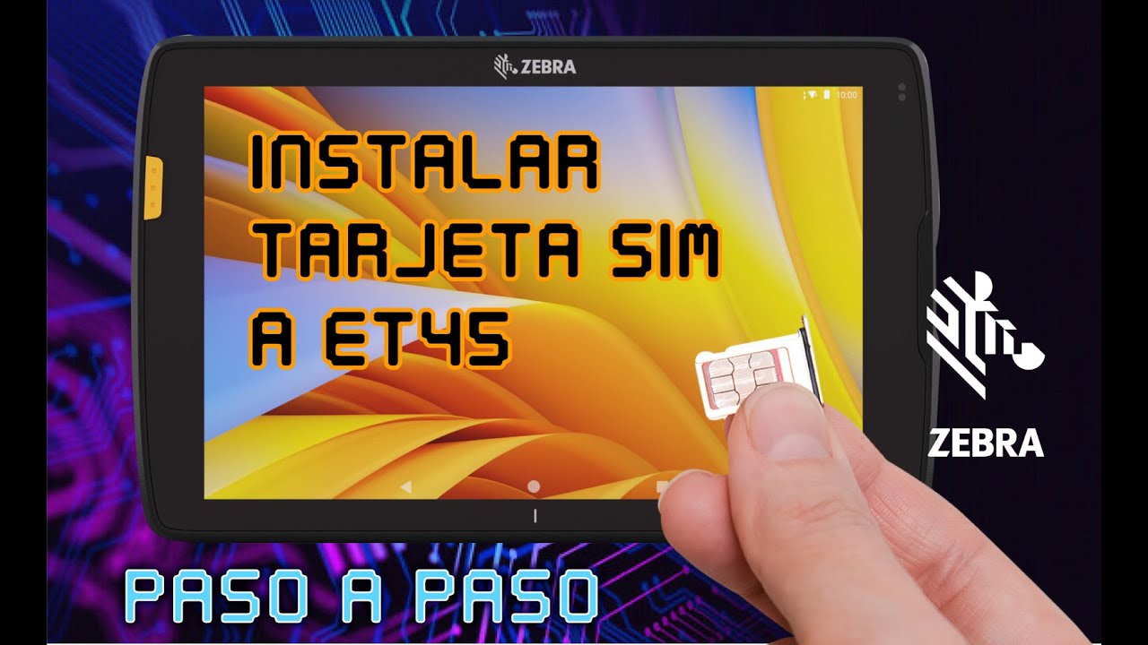 Instalar tarjeta SIM en Tablet ET45 de Zebra - YouTube