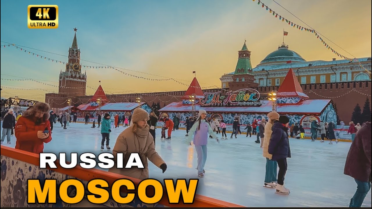 WINTER MOSCOW. Ice skating on Red Square ⛸️Walk in Russia 🇷🇺 - YouTube