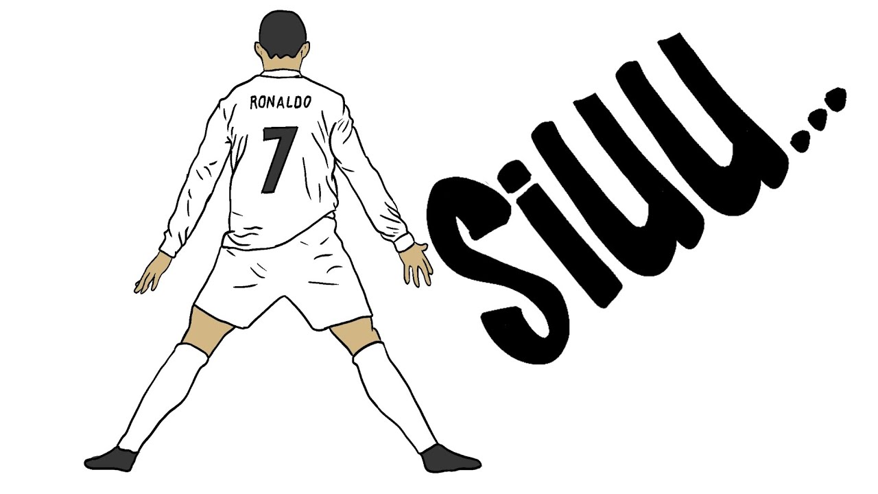 Menggambar Selebrasi SIUU Ronaldo - YouTube