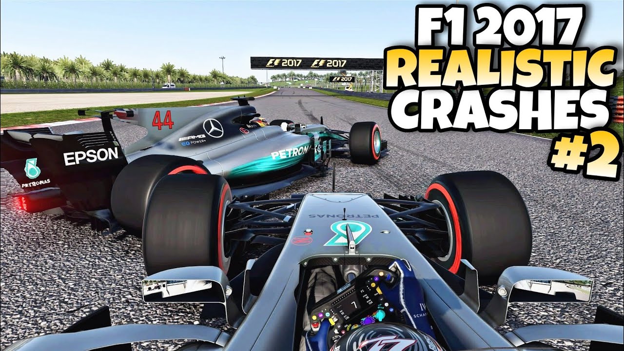 F1 2017 REALISTIC CRASHES #2 - YouTube